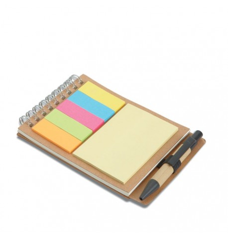 Carnet pliable recyclé personnalisable avec mémos et stylo | Bureau écolo