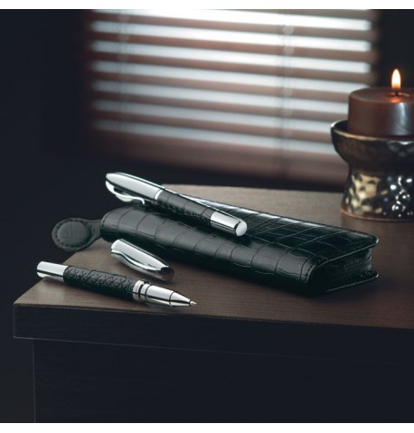 Parure de stylos élégante motif croco | Coffret cadeau stylos